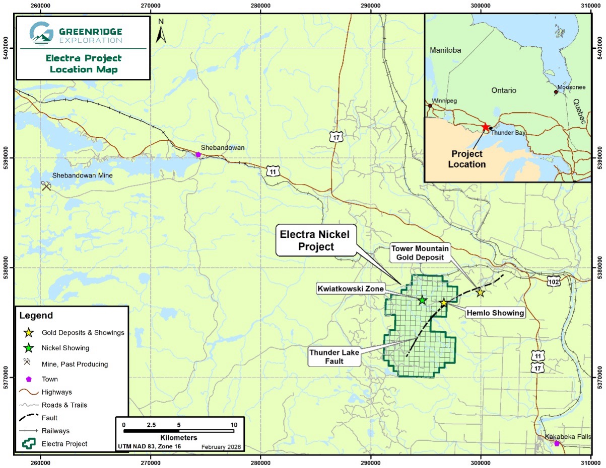 Greenridge Exploration Completes 100% Earn-in for the Electra Nickel ...